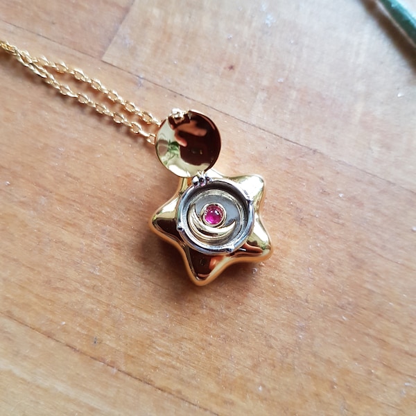 Star Locket Pendant Necklace (18mm) - Etsy