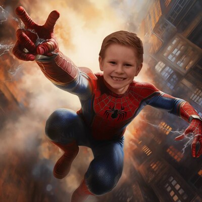 Personalized Spider-man Portrait, Custom Portrait From Photo, Spiderman ...