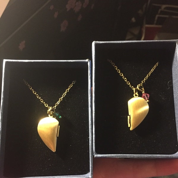 Couples Necklace, Personalized Locket Necklace, Friendship Necklace for ...