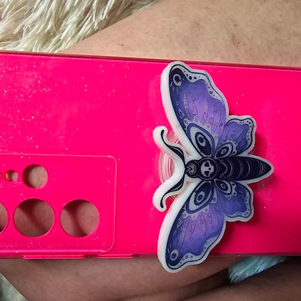 Glow in the Dark Death Moth Popsocket™, Witchy Phone Grip - Etsy