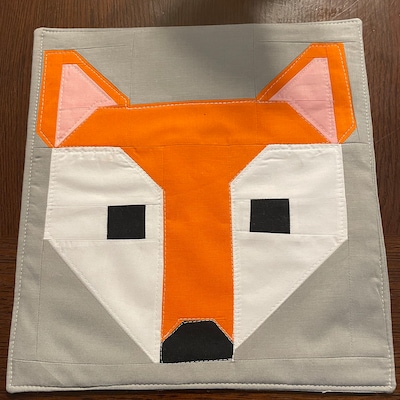 Set of 4 Forest Friends Animal Quilt Block Patterns: Fox, Bear, Deer ...