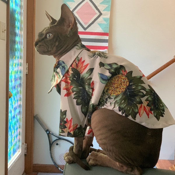 Summertime Aloha Shirt for Cats - Etsy