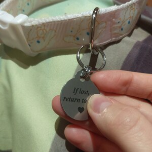 Pet Dog ID Disc Tag. Thick Stainless Steel, Personalised. Custom Laser ...