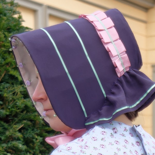 1850’s - 1860's Victorian Cottage Bonnet, DIGITAL PDF Sewing Pattern ...