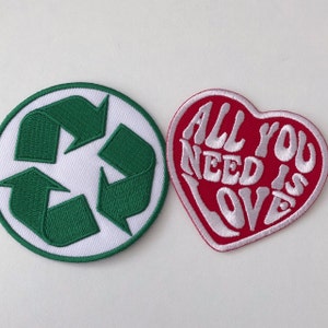 Recycle Patch 3 Inch Embroidered Iron-on or Sew-on Badge Recycling ...