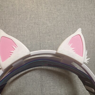 Pink Anime Cat Ears, Streaming Headphone Cat Ears, Cat Ears That Attach ...