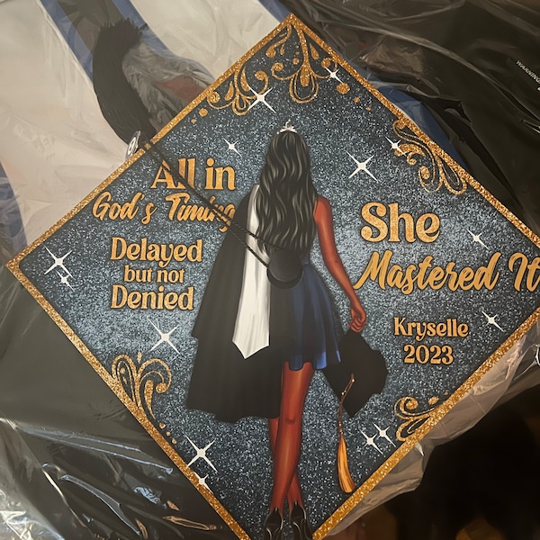 Custom God Bible Verse Graduation Cap Topper, Personalized Christian ...