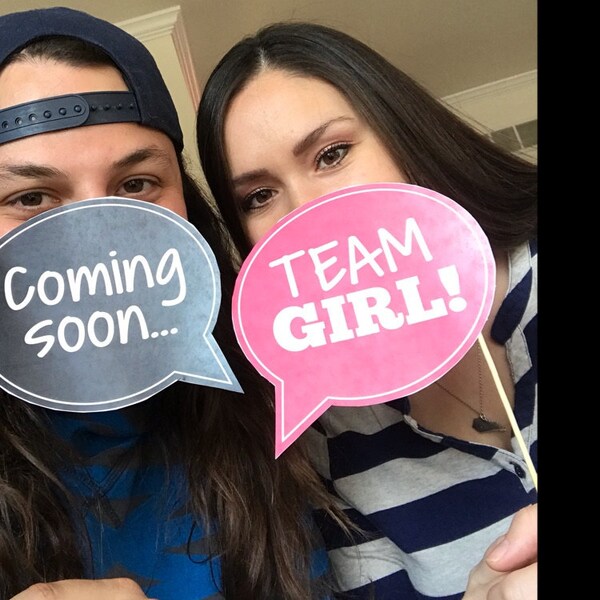 Gender Reveal Baby Shower Print Yourself Photo Booth Props - Baby ...