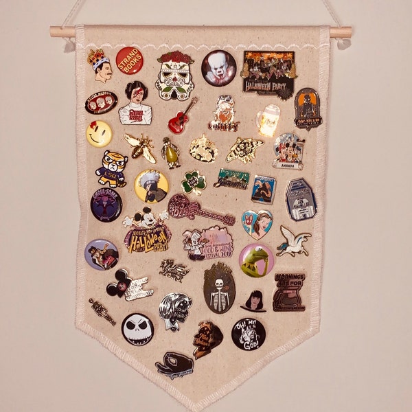 Large Blank Canvas Banner, Enamel Pin Banner, Pin Banner, Pin Pennant ...