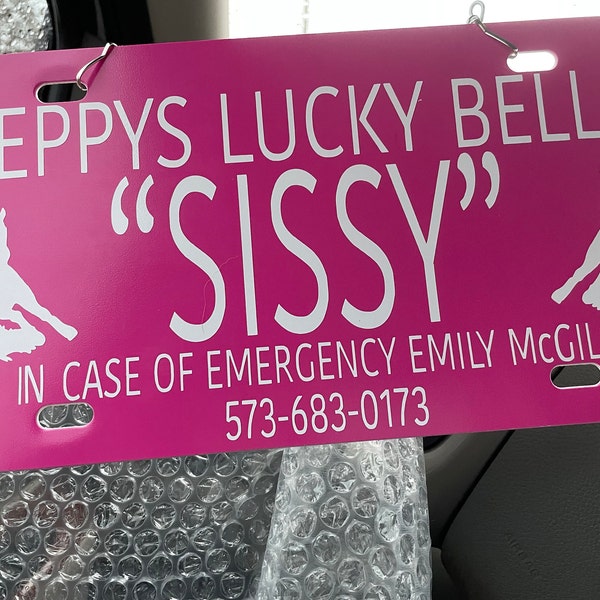 Personalized Horse Stall Emergency Contact Sign | Custom Horse Show ...