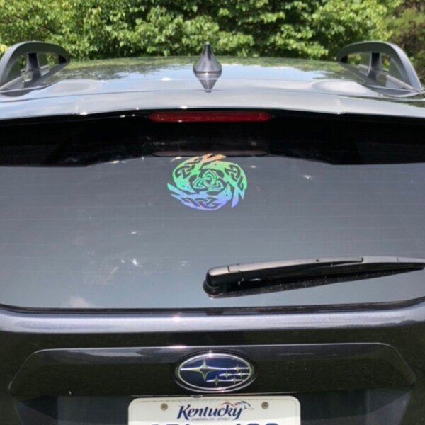 Three Ravens Vinyl Decal, Triple Crows Window Sticker, Knotwork Corvids ...