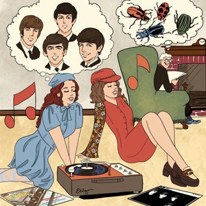 The Beatles Cartoon Badges/pins/buttons - Etsy