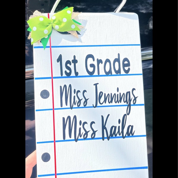 Personalized Notebook TEACHER SIGN Class Classroom Name Door Plaque ...
