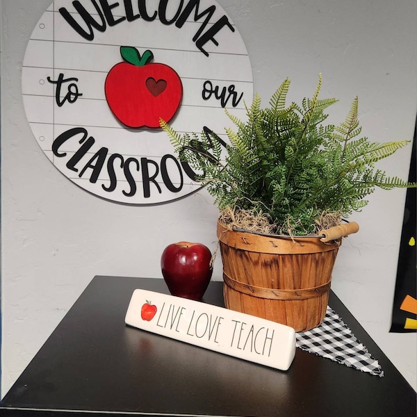Interchangeable Personalized Classroom Door Sign, Teacher Gift, Back to ...