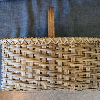 Handwoven Baskets, Two Bottle Wine Basket Carrier With Woven Handle - Etsy
