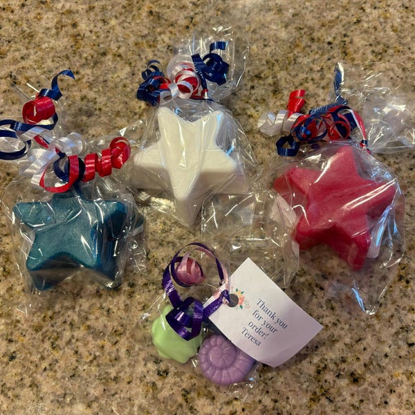Patriotic Star Soaps: Red, White, and Blue - Set of 3 - Etsy