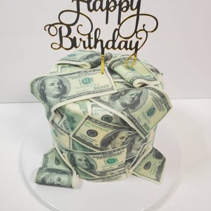 Edible 100 Dollar Bill Cake Toppers - Etsy