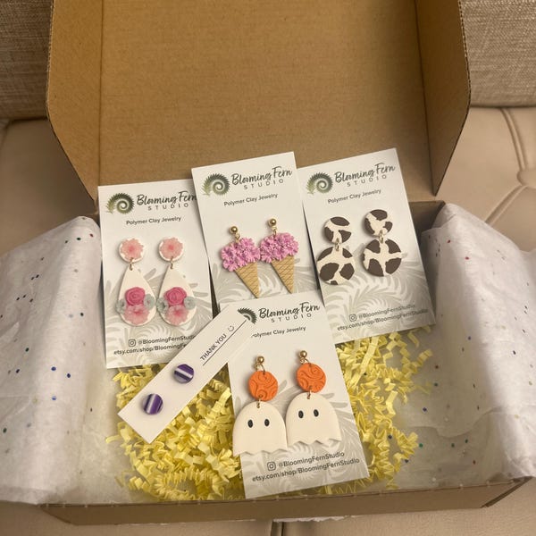 Ice Cream Cone Collection/ Ice Cream Earrings/ Ice Cream Studs/ Clay ...