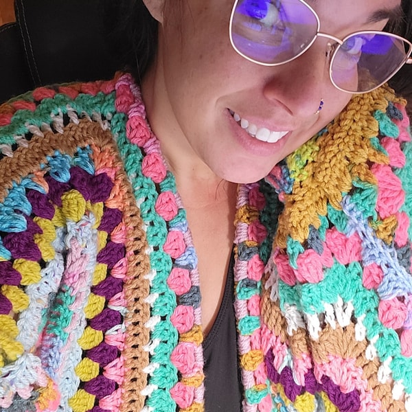 US & NL Crochet Pattern Boho Vibes Hexa Cardigan by Annah Haakt ...