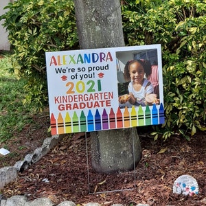 Kindergarten graduation sign personalized school sign | Etsy