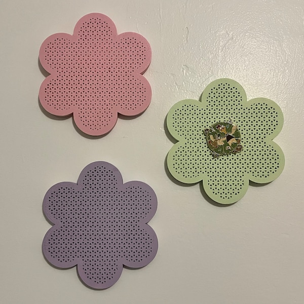Pin Board (FLOWER) | 3D Printed Colored Filament | for Enamel Pins ...