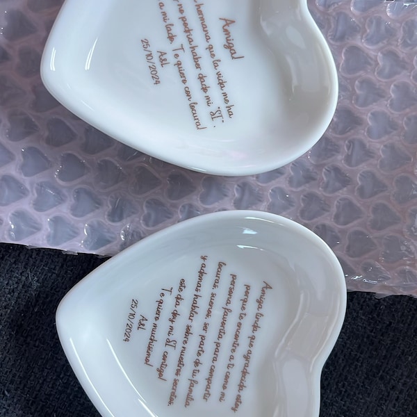 Personalized Text/photo JEWELRY DISH, Design Your Own Ring Dish, Custom ...