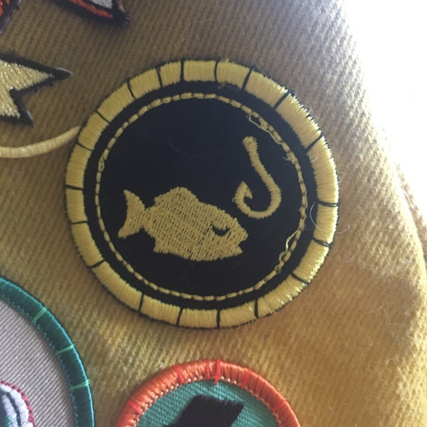 2" Fishing Merit Badge, Patch! Custom Made! - Etsy