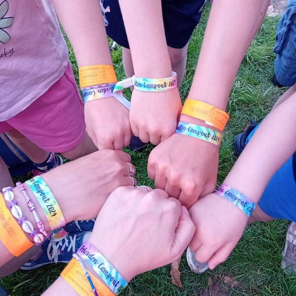 Personalised Fabric Wristbands Custom Wristband Add Any Text Wedding ...