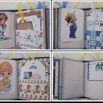 Baby Blue Digital Paper, Blue, Grey, Baby Boy, Digital Paper, Scrapbook ...