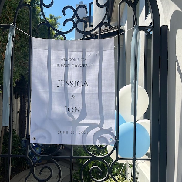 Fabric Wedding Welcome Sign Modern Wedding Welcome Sign Fabric Linen ...