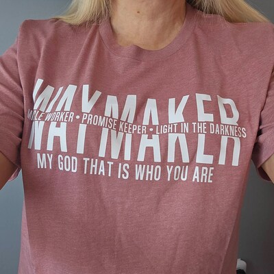 Waymaker Shirt, Christian T-shirts, Christian Apparel, Christian Tees ...