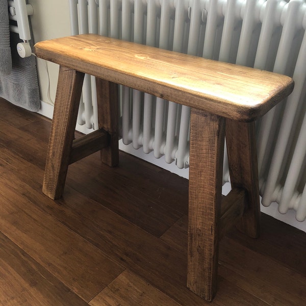 Rustic Wooden Milking Stool/ Bench - Etsy