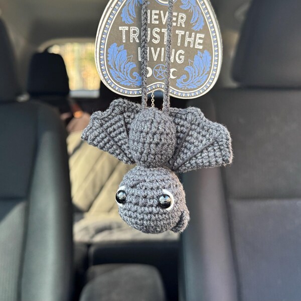 Goth Car Accessory Bat Plush Rear View Mirror Accessory for Women, Men ...