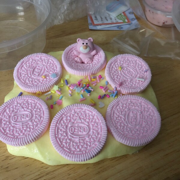 Banana Split Oreo DIY Clay Slime, Butter Slime, Stress Relief, Scented ...