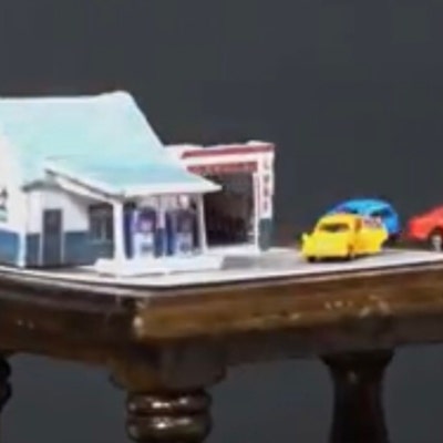 Pre Cut Paper Cardstock Kit Retro Gas Station Service Station cardstock ...