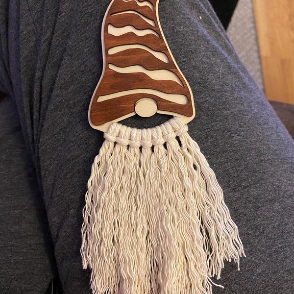 Gnome Ornament Macramé Beard | Gnome Ornament SVG | Christmas Gnome ...