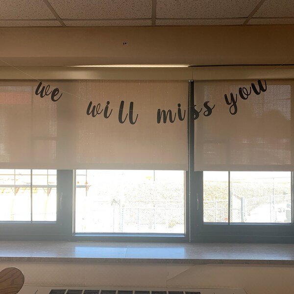 We Will Miss You Banner, Retirement Party Decor, Retirement Banner ...