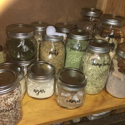 Custom Kitchen Jar Labels, Personalized Kitchen Labels, Kitchen ...