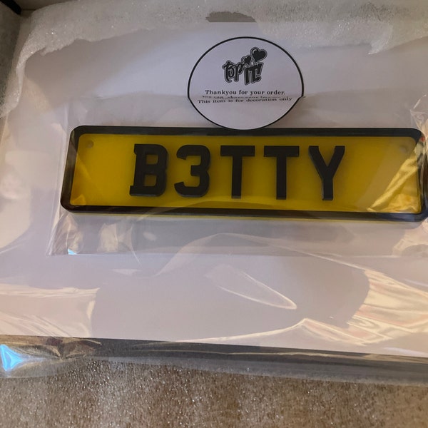 Mini Personalised Number Plates. Acrylic. Bedroom Door Name Signs. Kids ...
