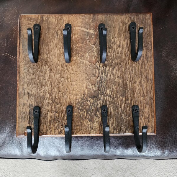 Rustic Cast Iron Coat Hooks (5 Pack) Wall Mounted Farmhouse Decorative ...