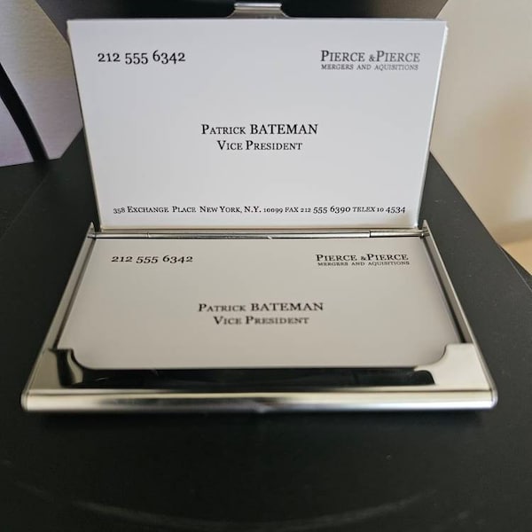 American Psycho Patrick Bateman Business Card - Christian Bale - Etsy