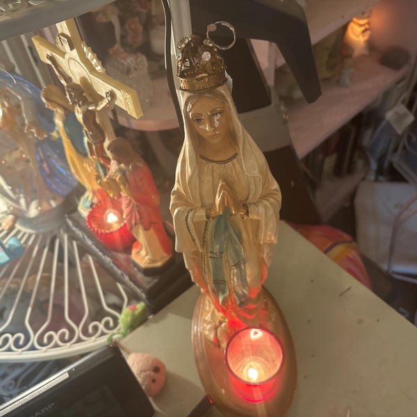 Tin Immaculate Heart of Mary Mirror - Etsy