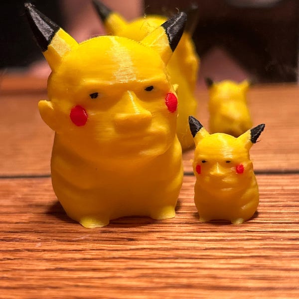 The "rockachu" Pikachu X the Rock 3D Printed Figure - Etsy