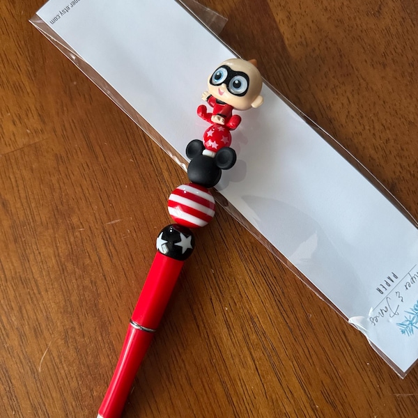 Encanto Inspired Autograph Pen, Beaded Ballpoint Pen With Disney ...