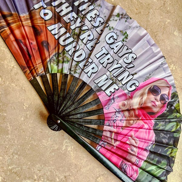 Slag Fan / Drag Fan / Clack Fan / Festivals / Drag Queen - Etsy UK