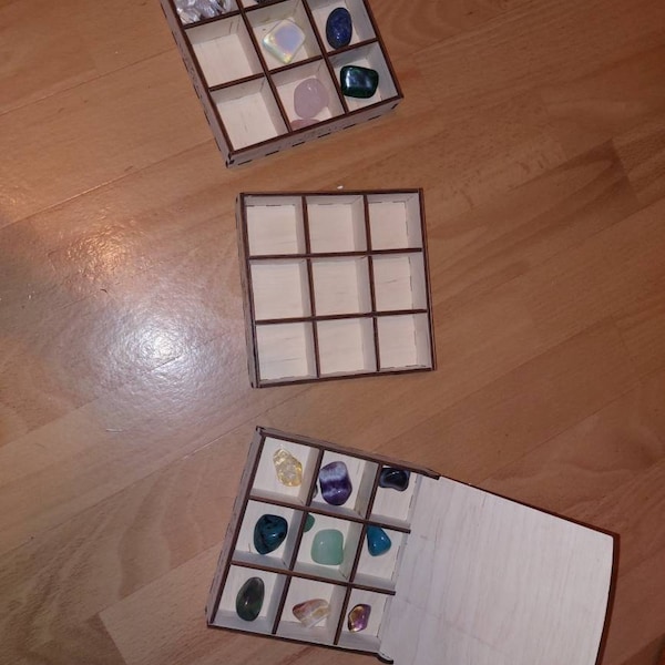 Crystal Box With Lid, Jewelry Collection Box Adjustable, Pine Wood ...