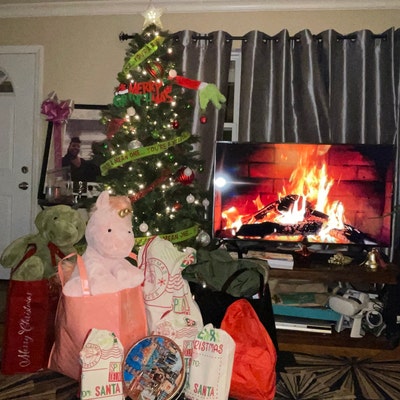 Santa Ribbon Santa Belt Ribbon Red White Plaid Wired Santa Ribbon 2.5 ...