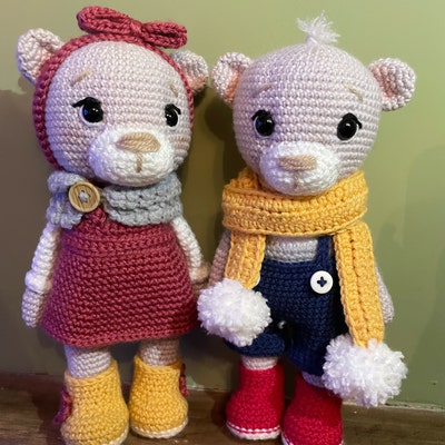 Amigurumi Crochet Pattern, Ollie & Tilly Bear Pattern Bundle, Crochet ...