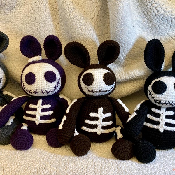 Skeleton Bunny, Voodoo Bunny Crochet Pattern, Voodoo Doll, Halloween ...