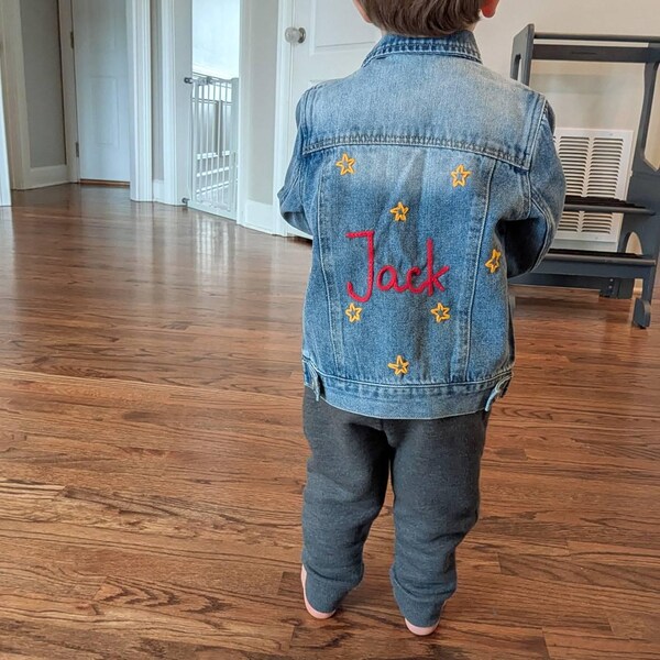 Personalized Baby Denim Jacket: Custom Name Toddler Jean Jacket - Etsy